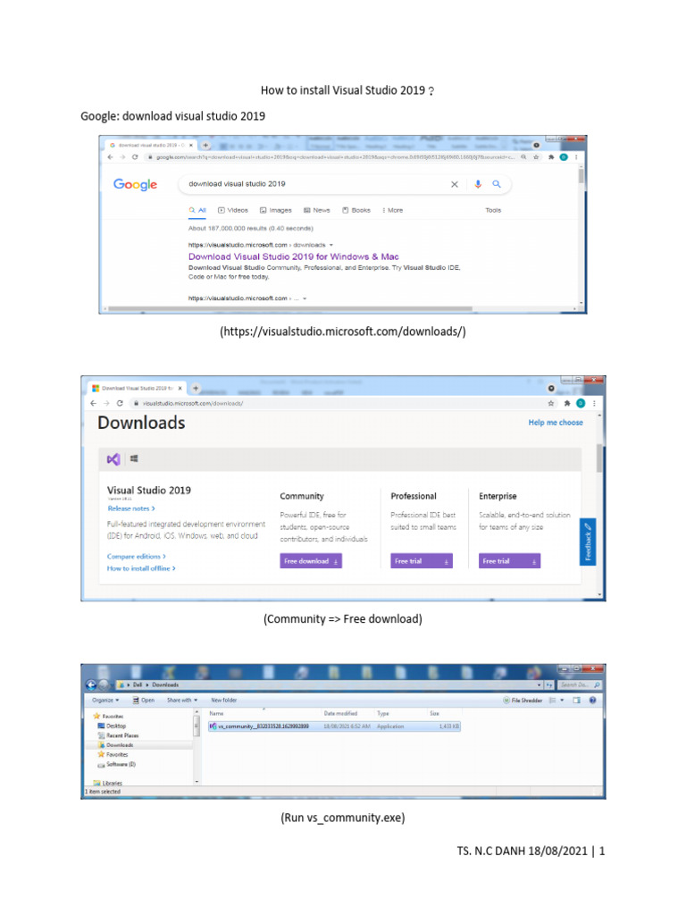 How To Install Visual Studio 2019 | PDF | Computing | Software Development