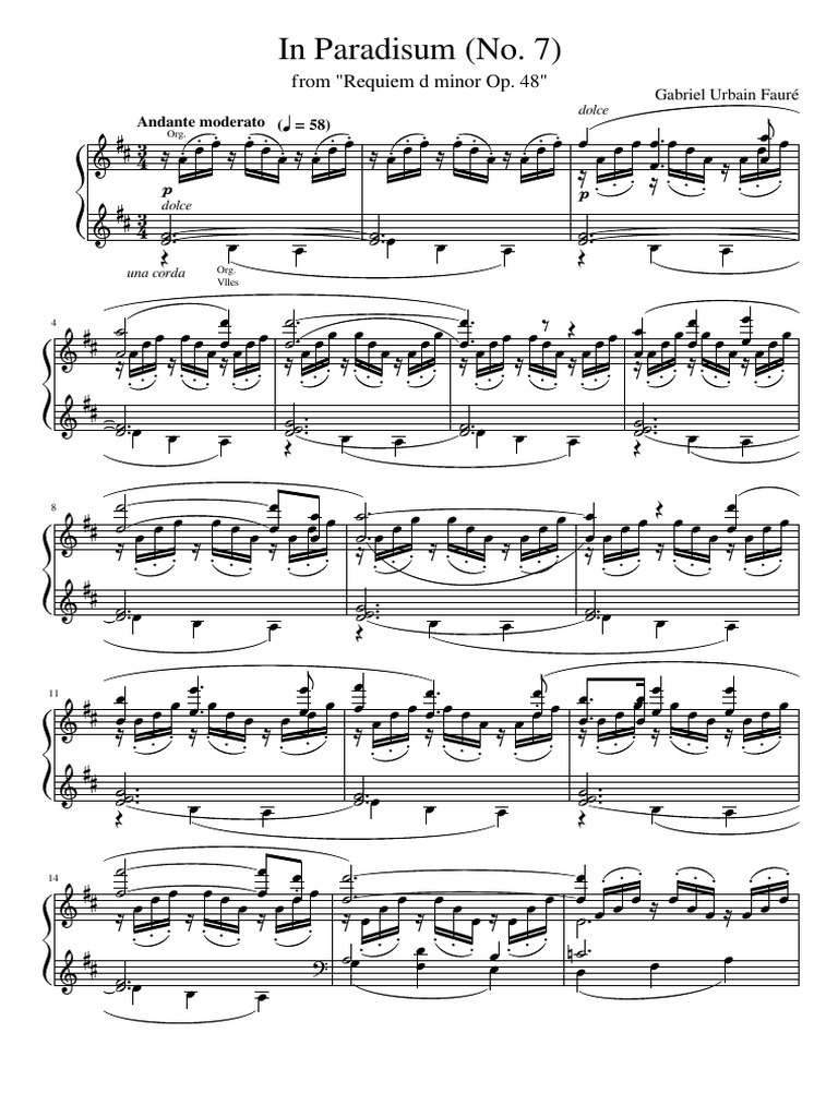 Fauré's In Paradisum Analysis | PDF | Musical Compositions | Compositions
