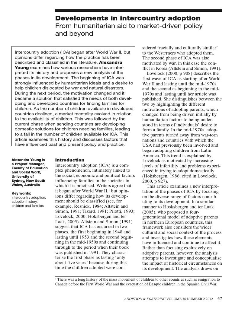 Phases of Intercountry Adoption History | PDF | Adoption | Interracial ...