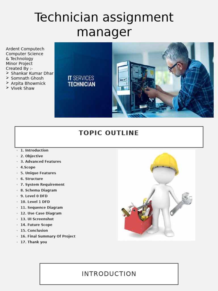 Technician Assignment Management System | PDF | Internet Of Things | Login