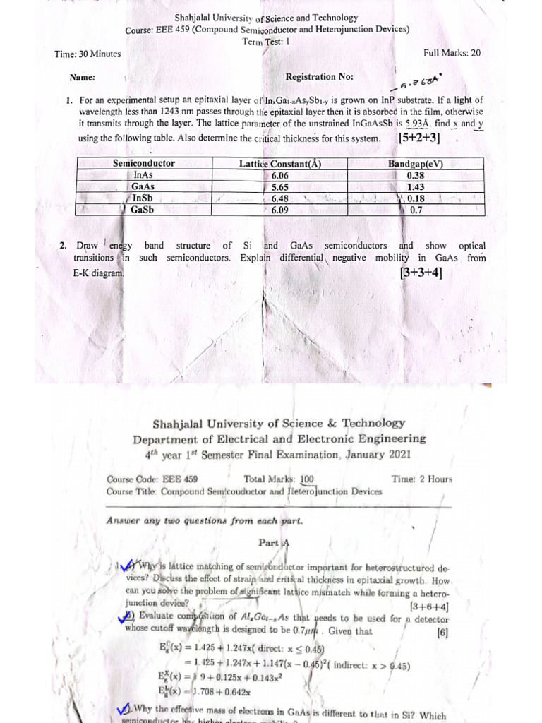PYQ Compound Semiconductor | PDF