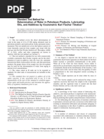 ASTM E203-16 - Water Using Volumetric Karl Fischer Titration | PDF ...