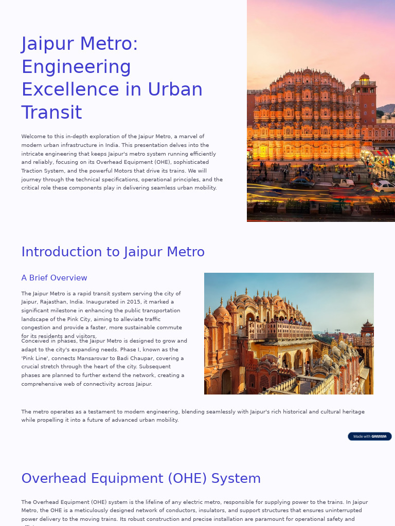 Jaipur Metro Engineering Insights | PDF | Alternating Current ...