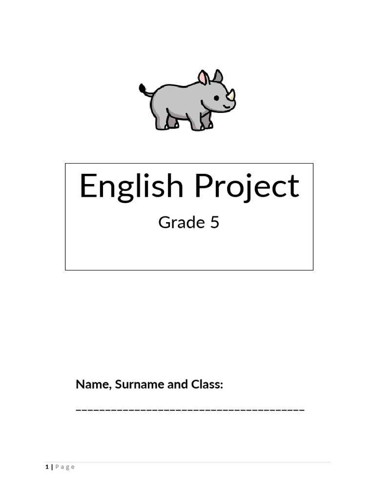 Grade 5 Fable Project: Rhino Story | PDF | Rhinoceros