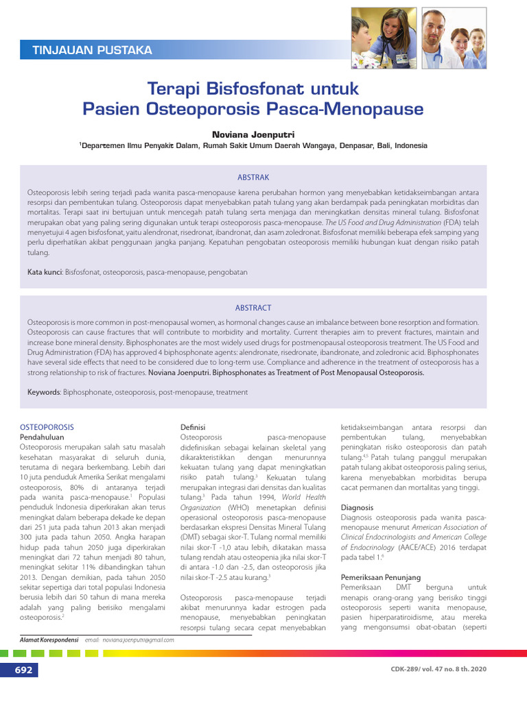 Terapi Bifosfonat Untuk Pasien Osteoporo 8179dd9e | PDF