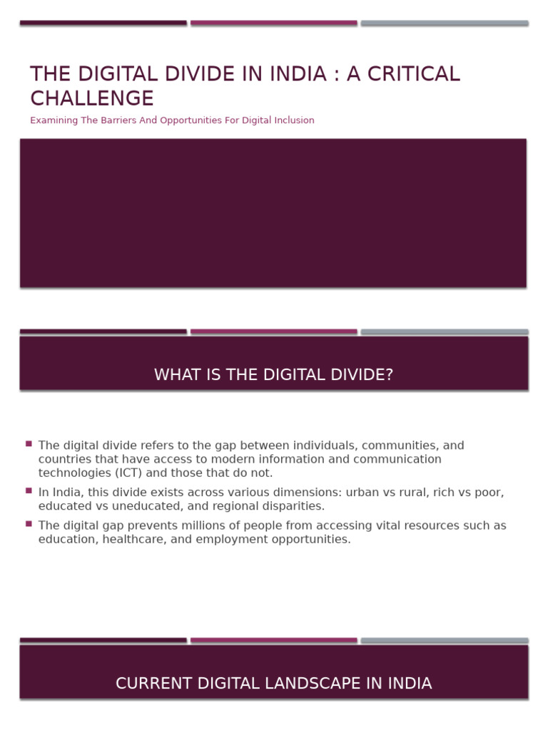 The Digital Divide in India | PDF | Social Policy | Social Inequality