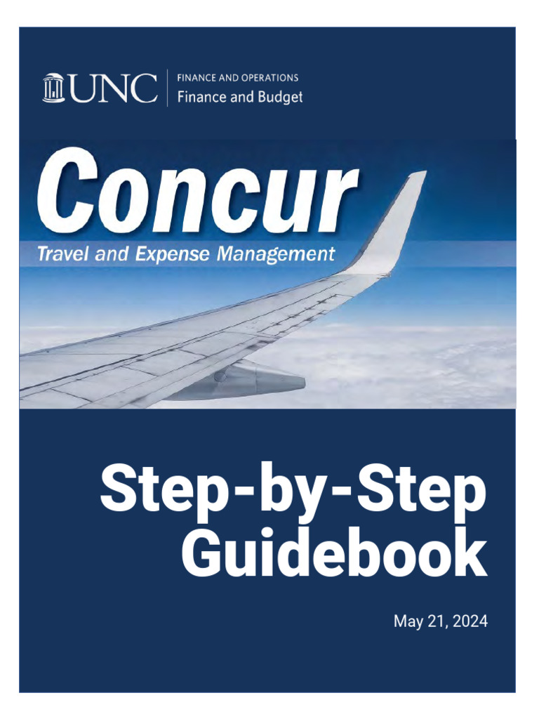 Concur User Guide for UNC-Chapel Hill | PDF | Per Diem