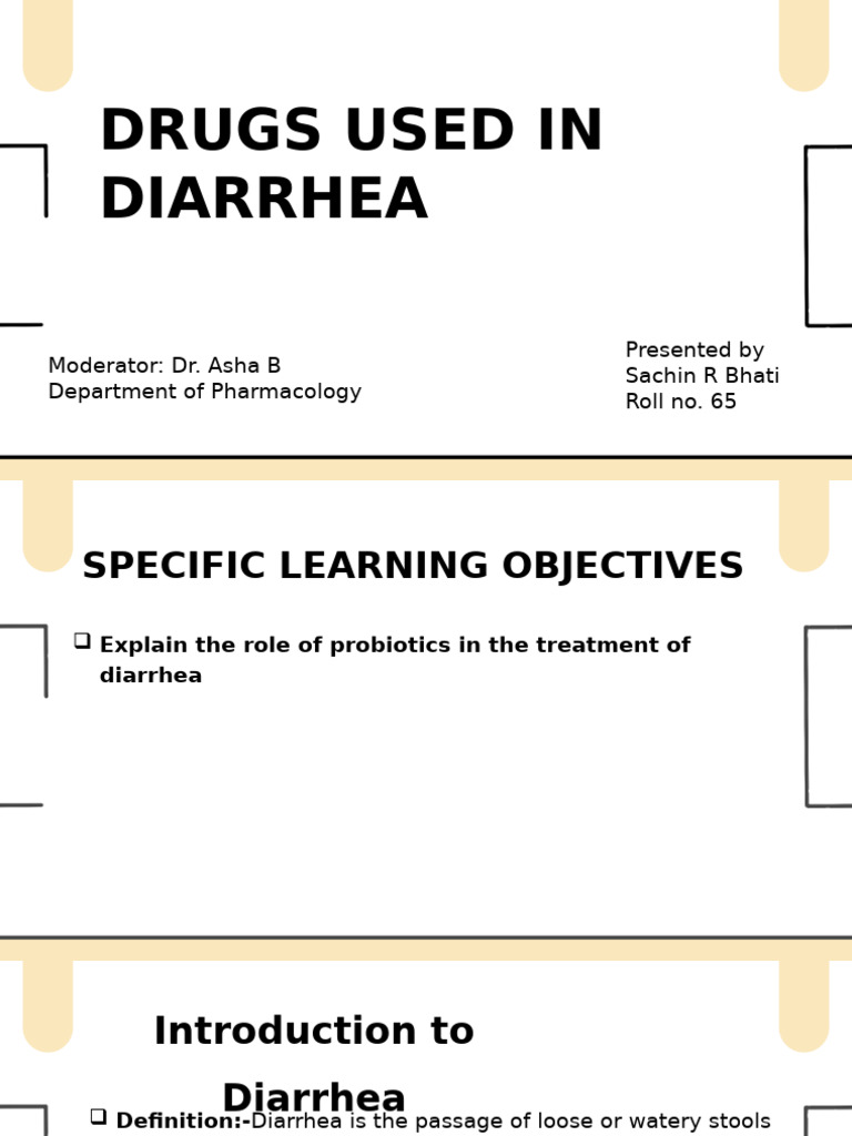 Sachin R (Roll No 65) Diarrhea | PDF | Diarrhea | Probiotic