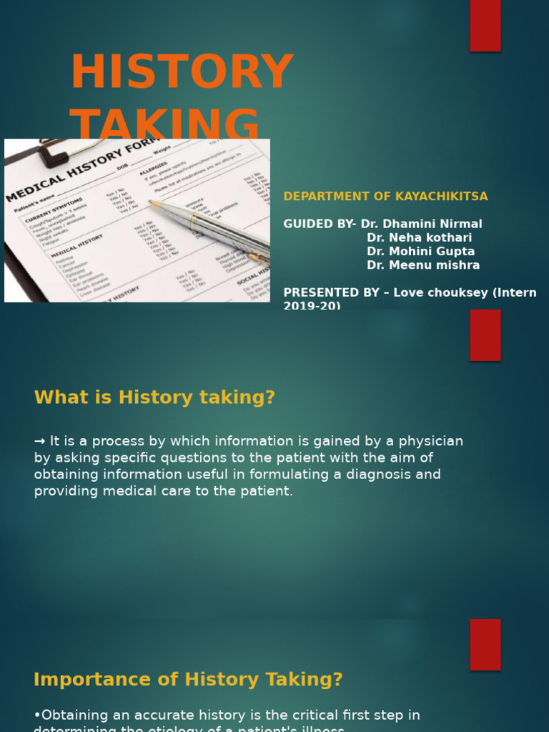 Essentials of Patient History Taking | PDF | Patient | Medical Diagnosis