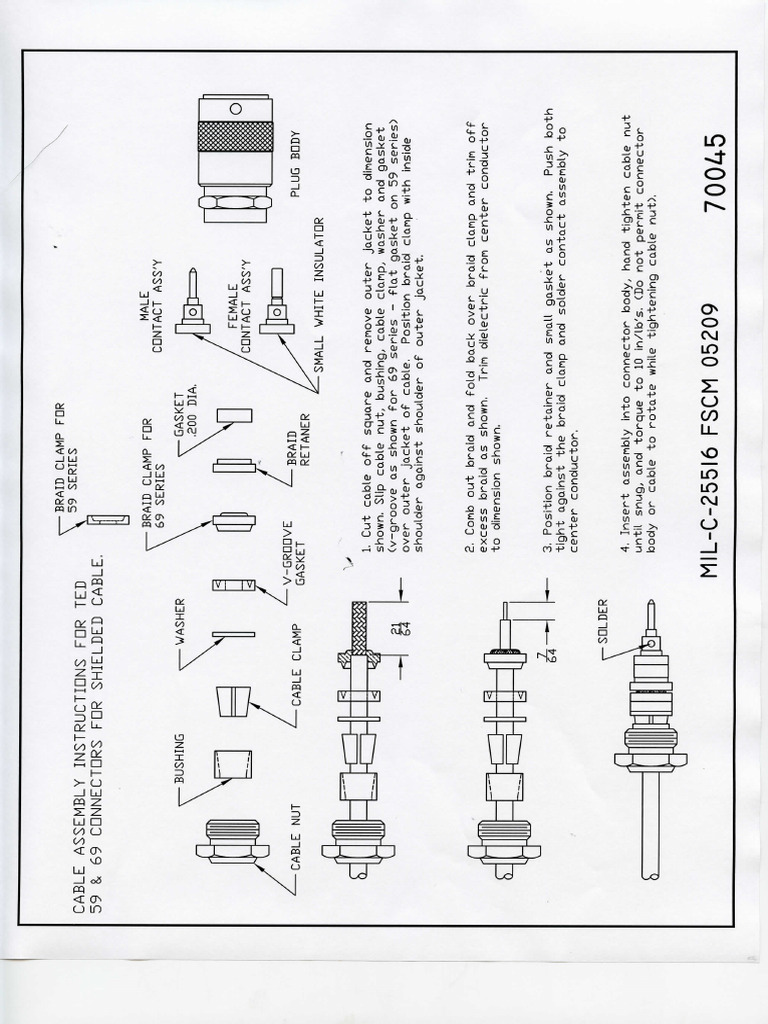 59 Series Connectors Shielded Cable | PDF