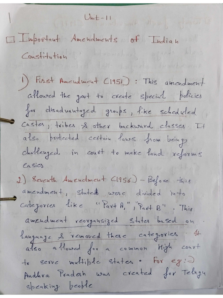 Indian Constitution Unit 2 | PDF