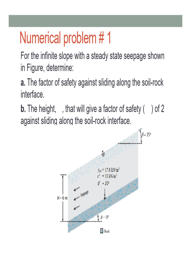Slope Stability Problems | PDF
