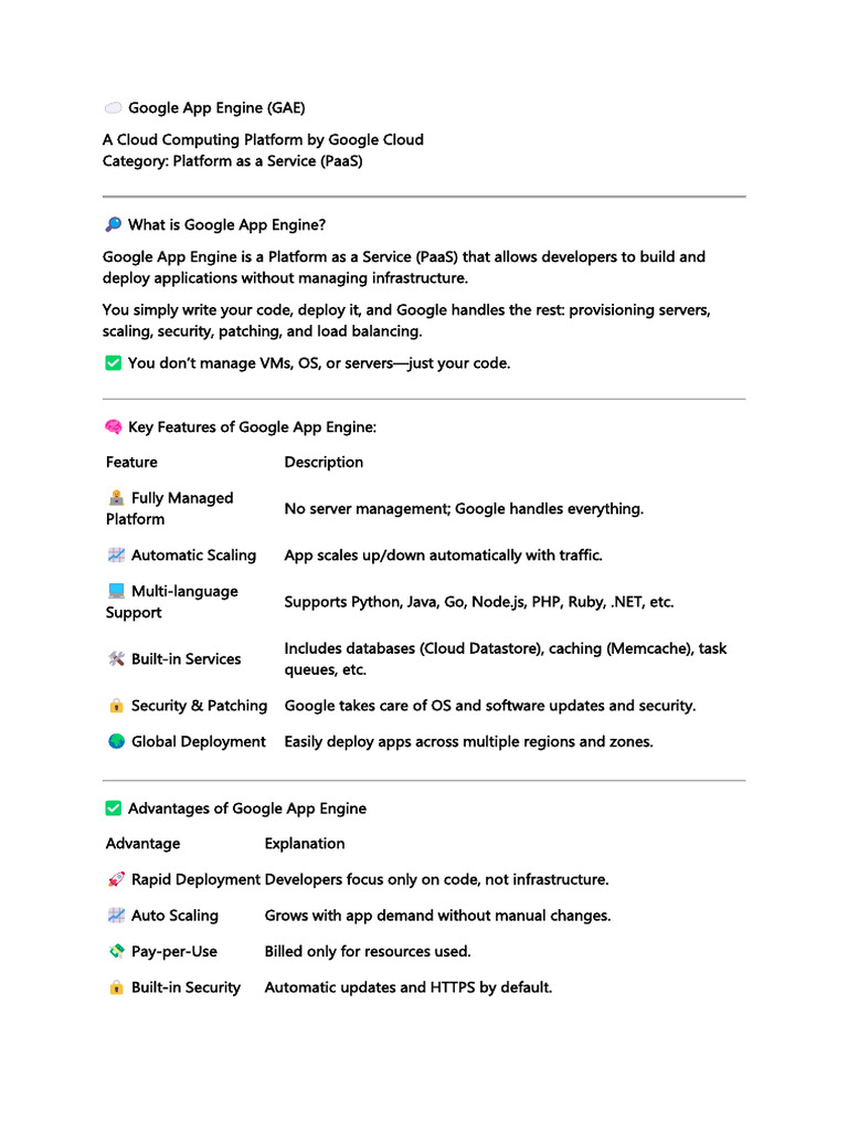 Google App Engine | PDF