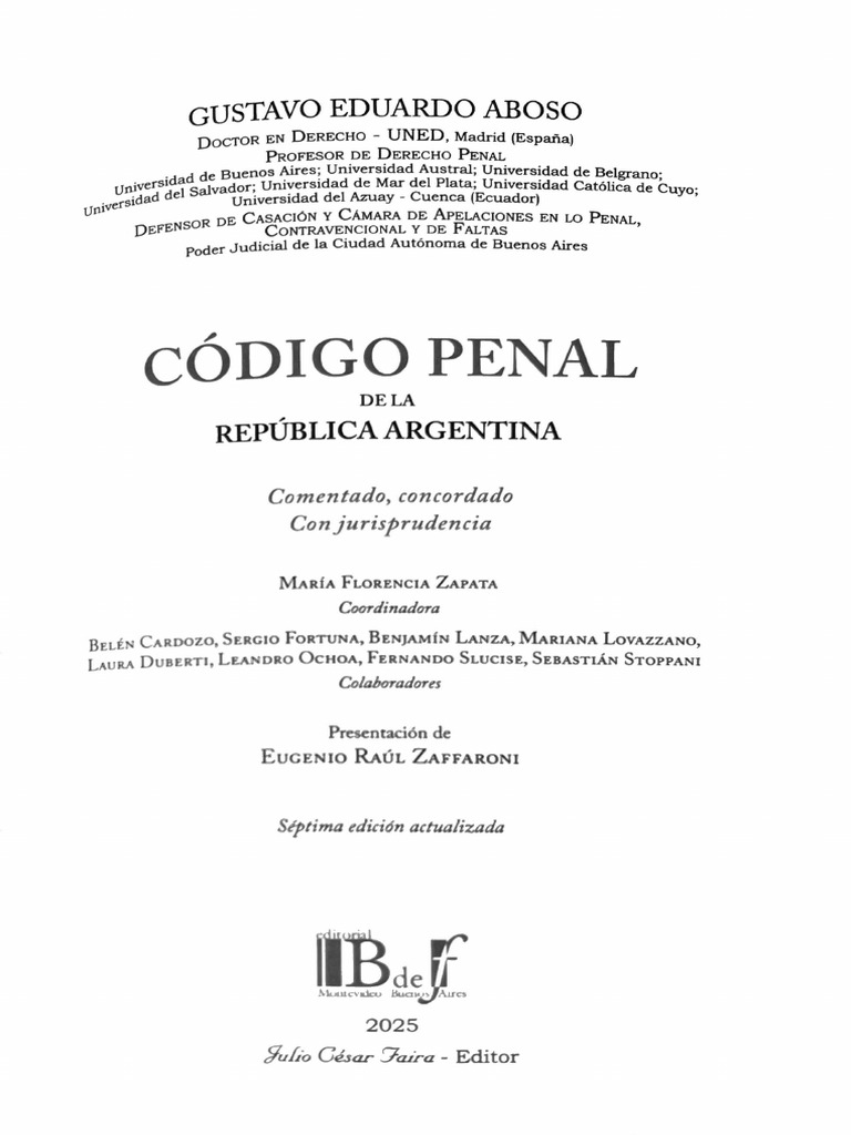 Aboso - CP Comentado - Arts. 79 y 80 | PDF