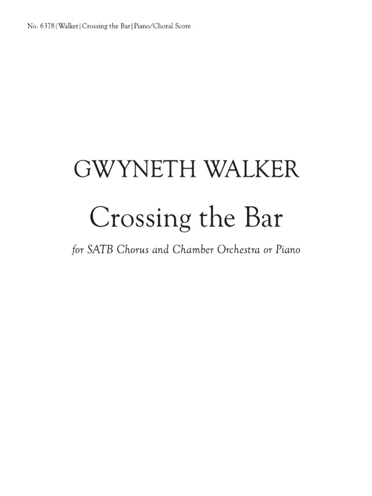 Crossing The Bar Satb | PDF