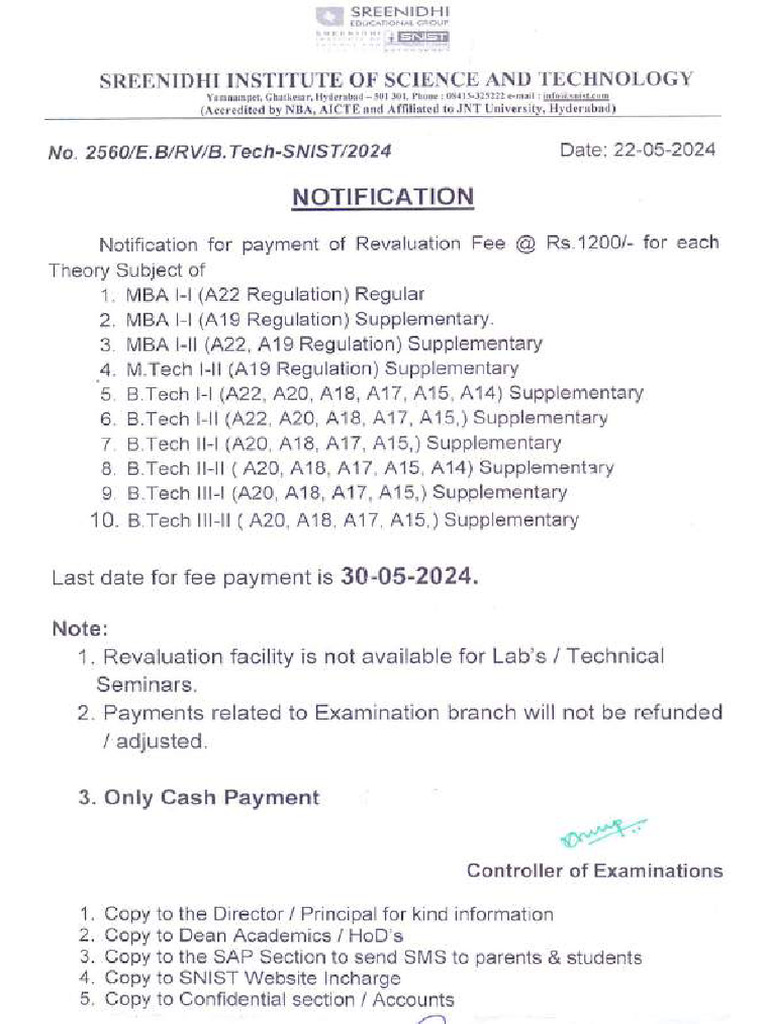 Re Evaluation Notification | PDF