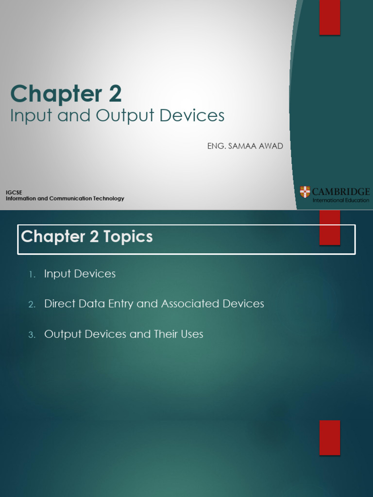 Chapter 2 - Input and Output Devices | PDF | Printer (Computing) | Radio Frequency Identification