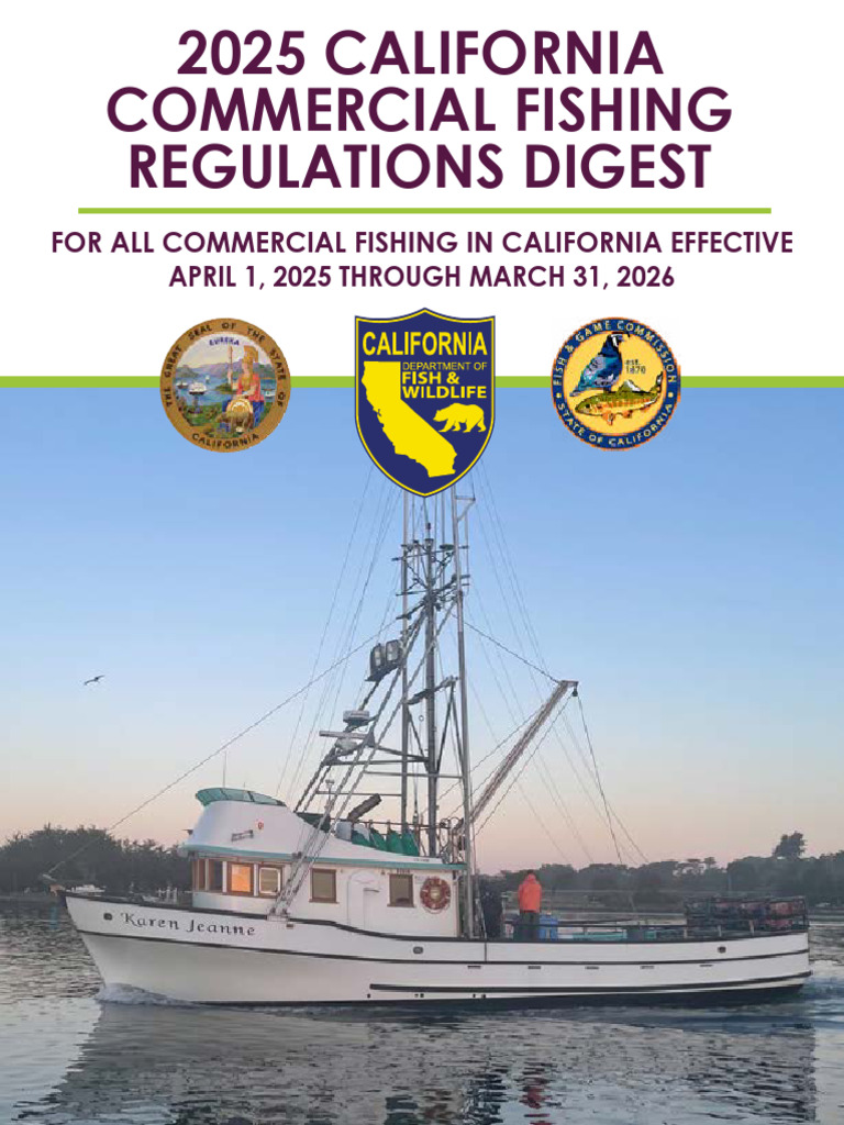 2025 California Commercial Fishing Guide | PDF | Trawling | Shrimp