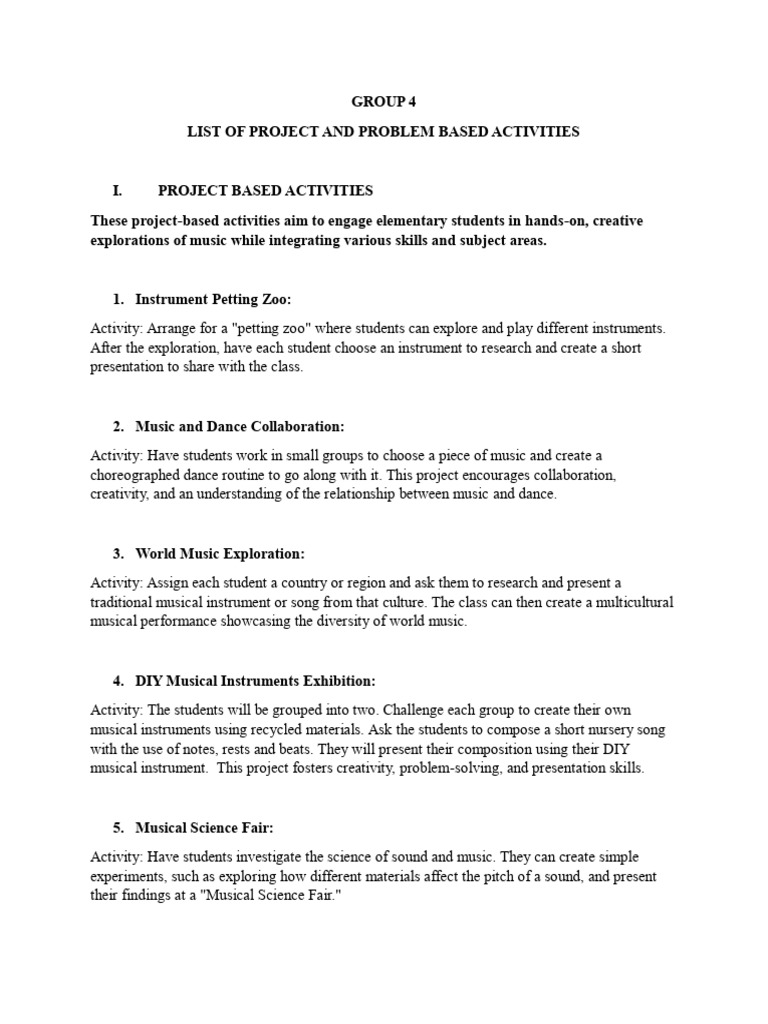 Engaging Music Activities for Kids | PDF | Rhythm | Cognition