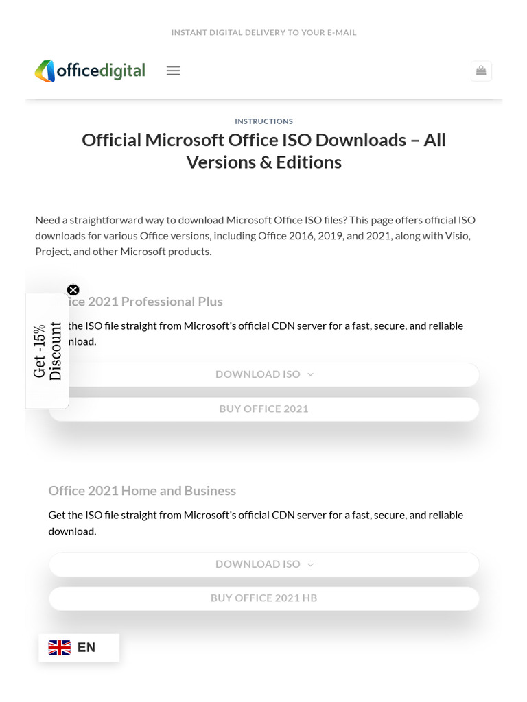 Official Microsoft Office ISO Downloads - All Versions & Editions ...