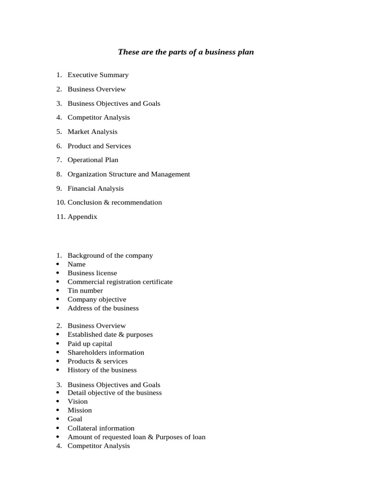 Key Components of a Business Plan | PDF