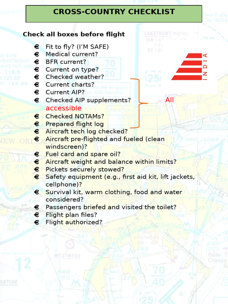 Cross Country Checklist | PDF