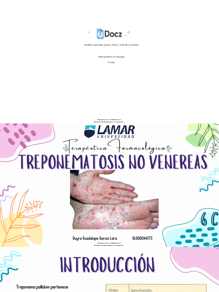 Treponematosis No Ve 694355 Downloadable 1385430 | PDF | Penicilina ...