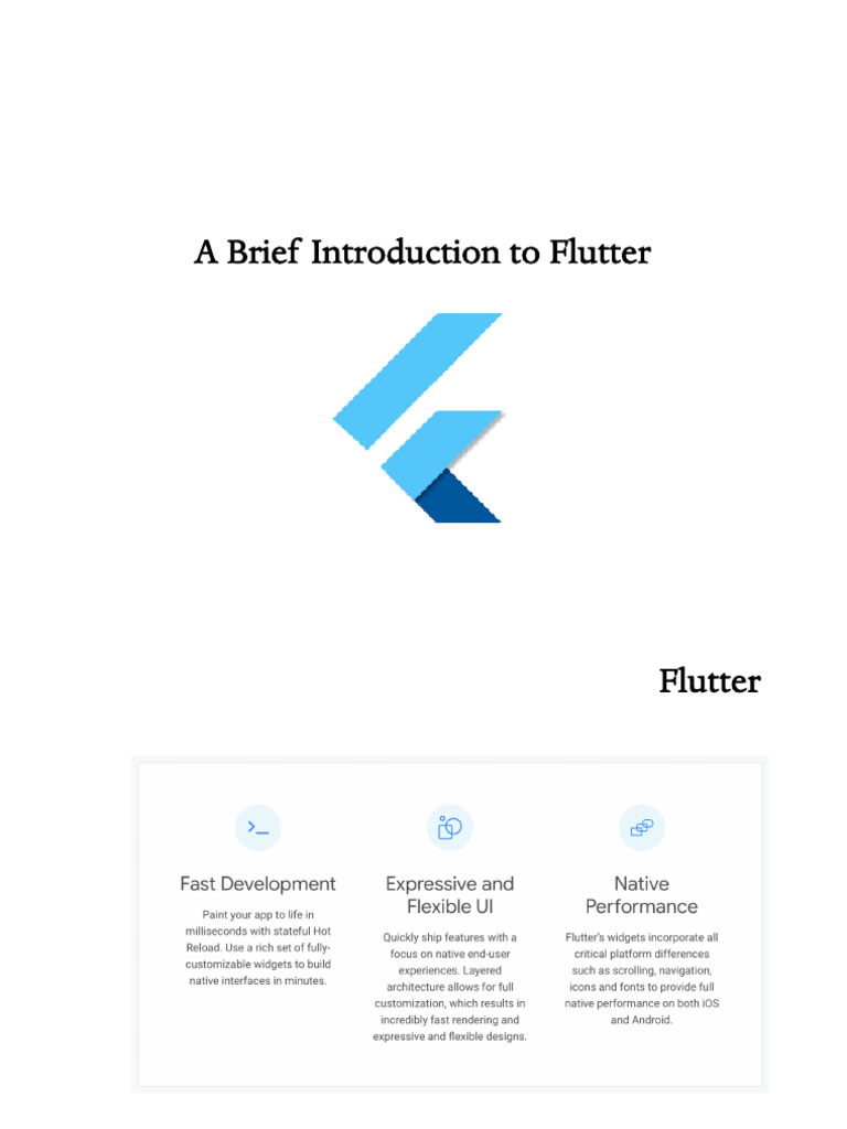 Introduction to Flutter Development | PDF | Computer Programming ...