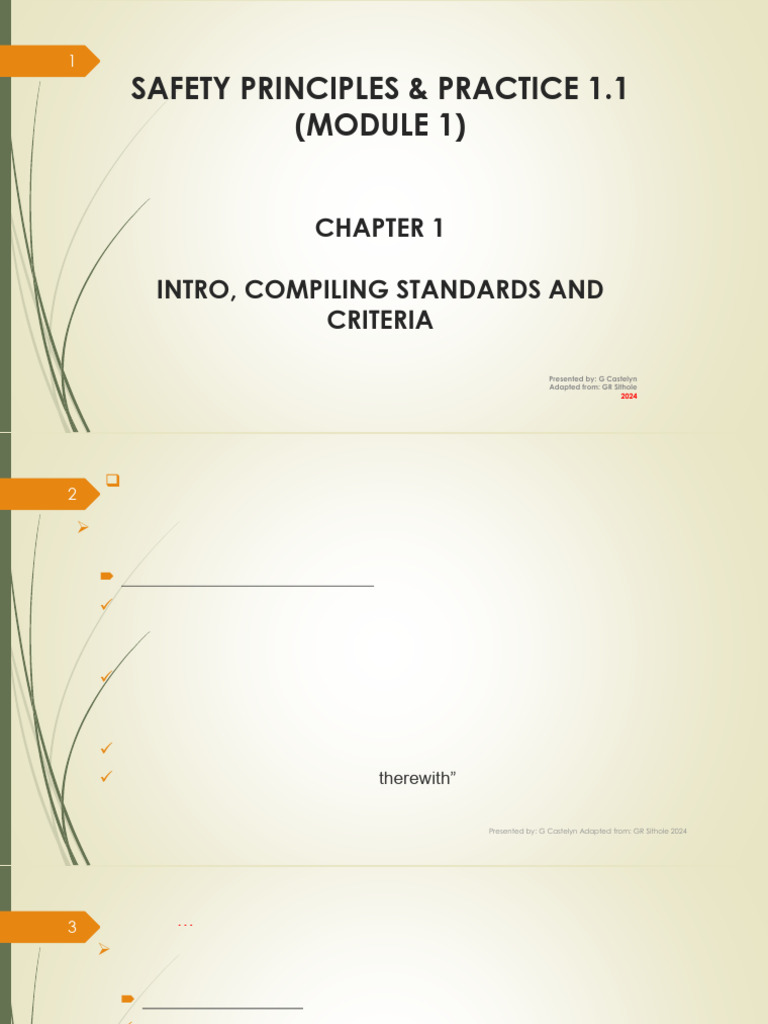 CHAPTER 1 RS rvs GC 25 | PDF | Standardization | Occupational Safety ...
