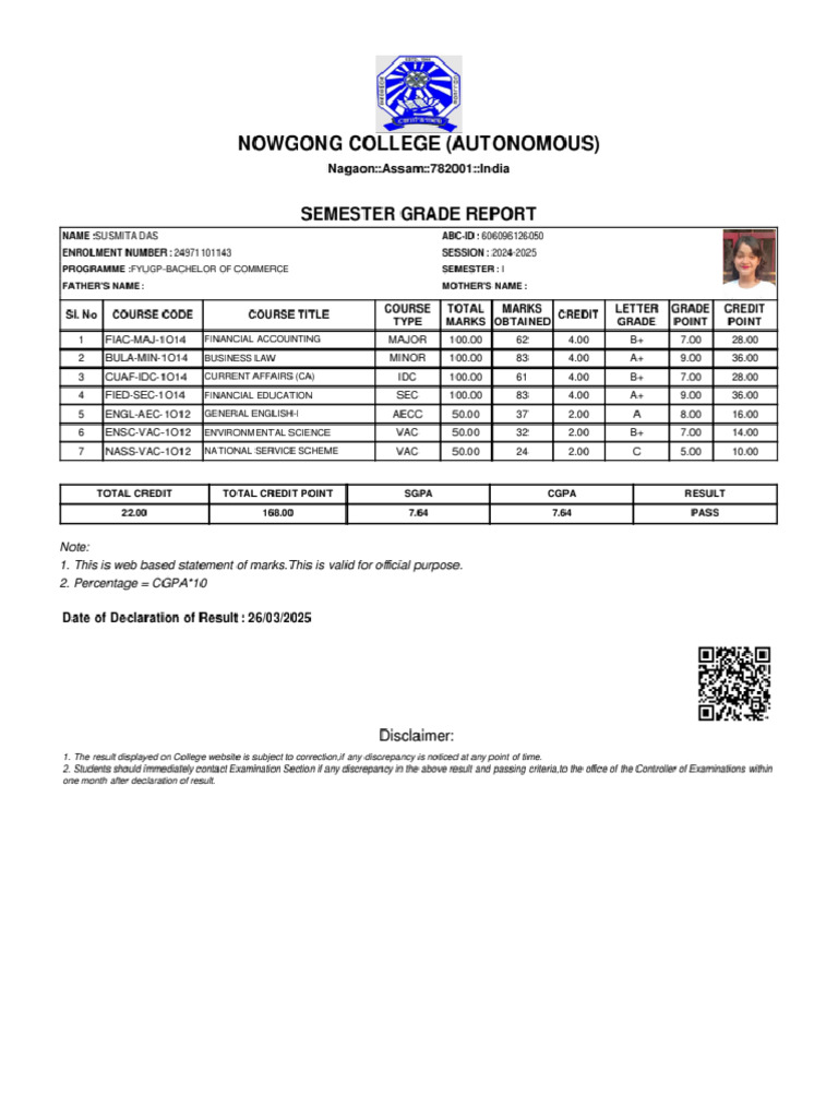 Mark Sheet | PDF