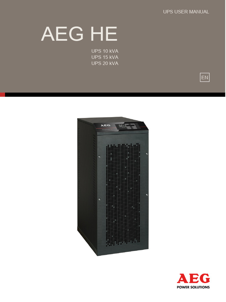 AEG HE UPS Inverter User Manual | PDF | Power Inverter | Rectifier
