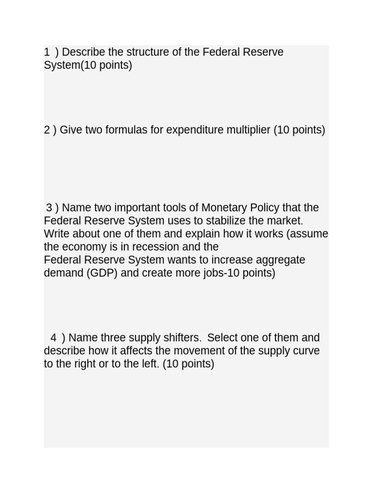 Federal Reserve and Economic Concepts Explained | PDF