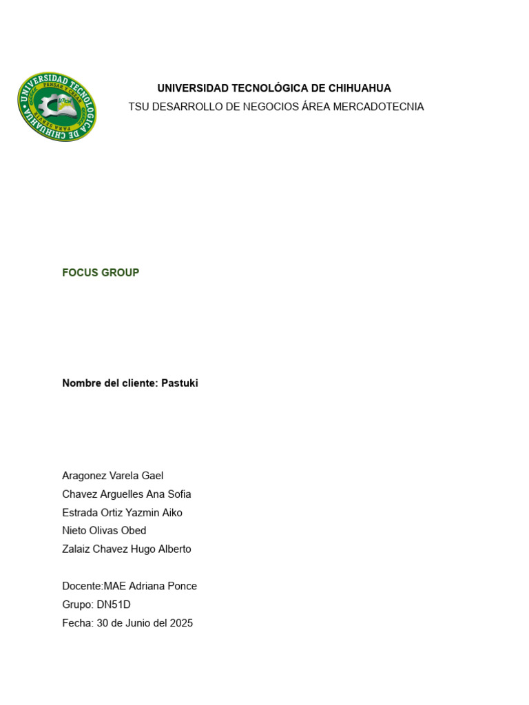 Focus Group | PDF | Grupo de enfoque | Producto (Negocio)