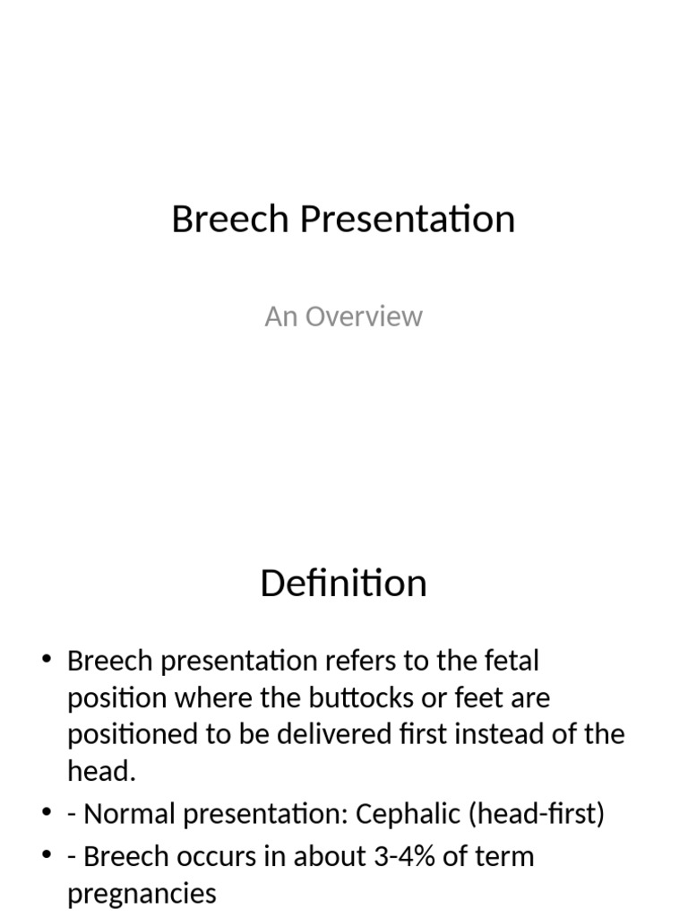 Understanding Breech Presentation | PDF