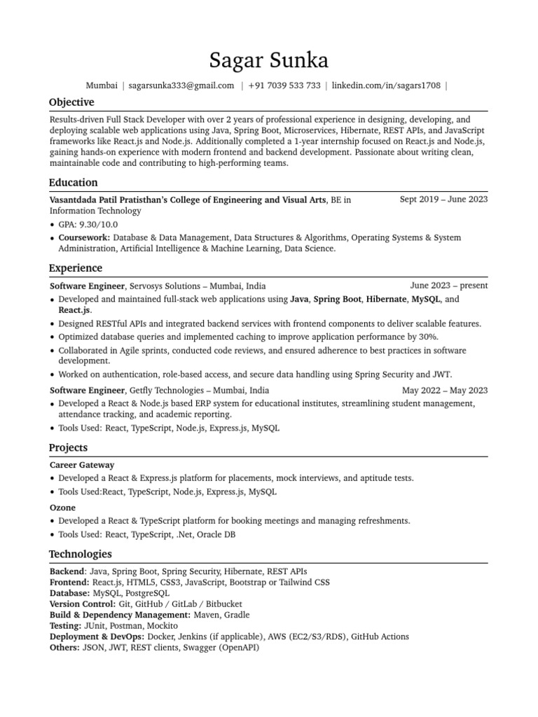 RenderCV EngineeringResumes Theme | PDF | My Sql | Java Script