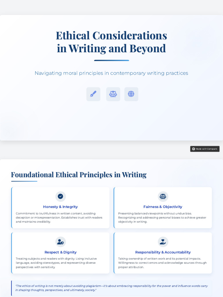 Ethical Writing Principles Explained | PDF