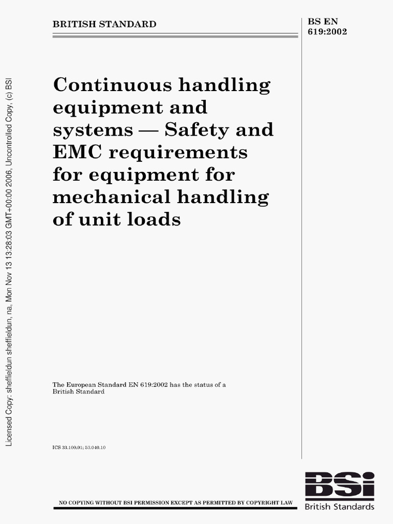 BS en 619 2002 | PDF