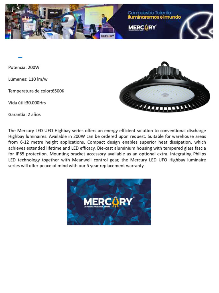 Mercury Led Hi-Bay 200w | PDF