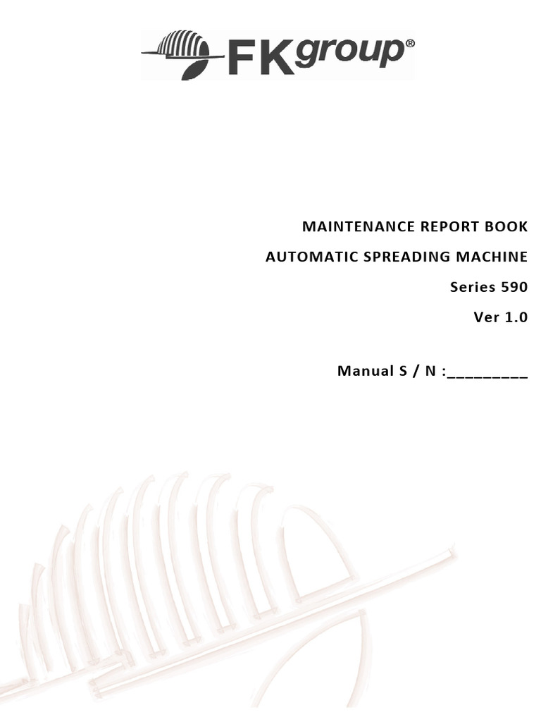 Maintenance Report Book 590 ENG v1 Da Stampare Cartaceo | PDF