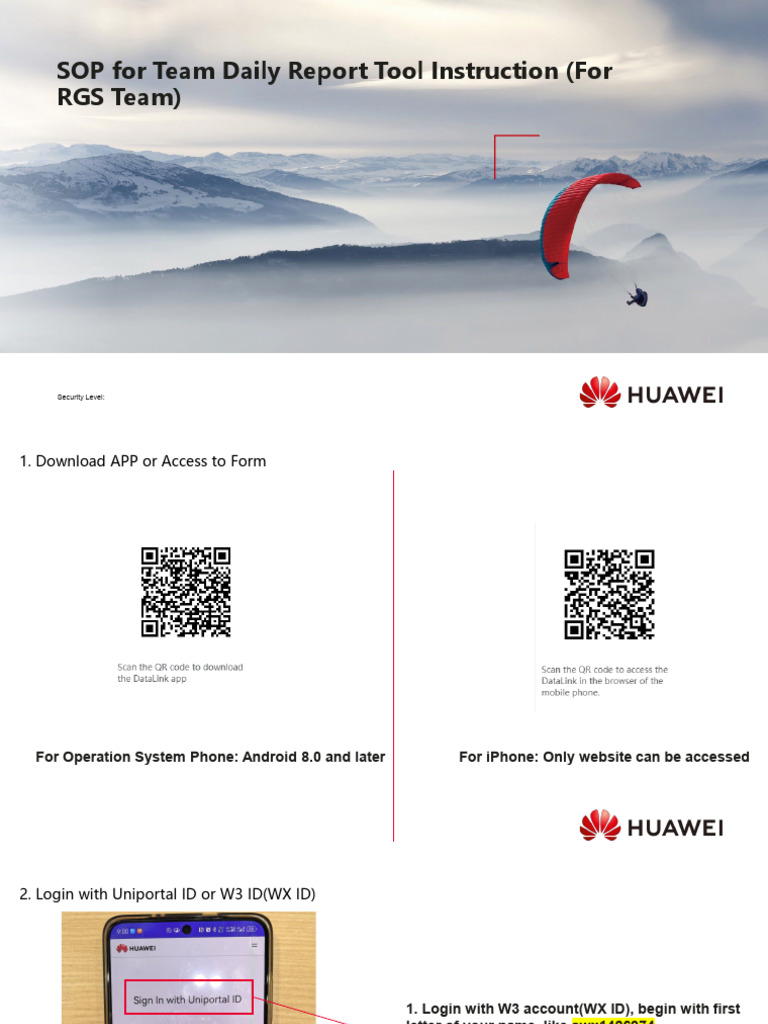 DATALINK-SOP for Team Daily Report Tool Instruction (for RGS Team ...