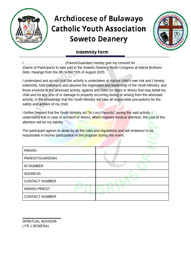 Indemnity Form | PDF