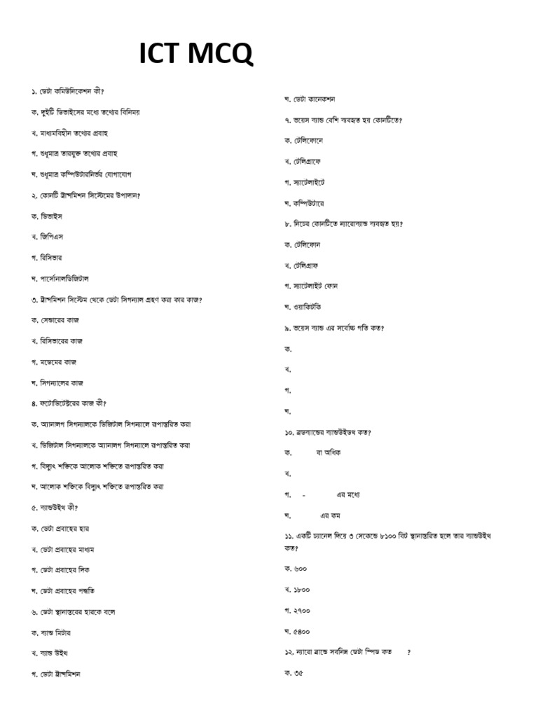 ICT MCQ | PDF