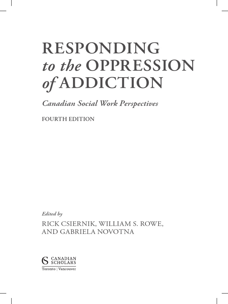 Addiction and Social Work in Canada | PDF | Substance Abuse | Social Stigma