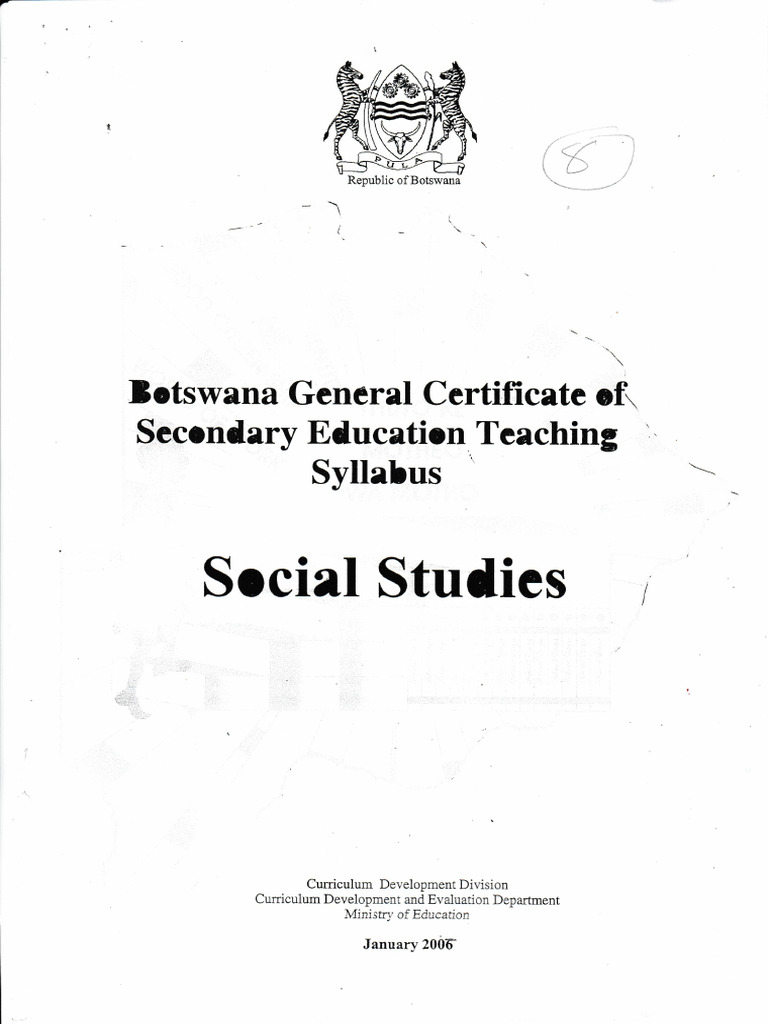 Social Studies Syllabus | PDF