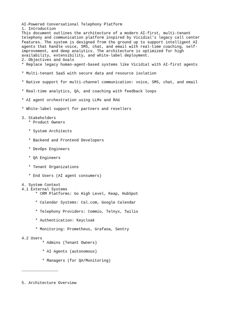 AI-Powered Conversational Telephony Platform | PDF | Computing | Information Technology