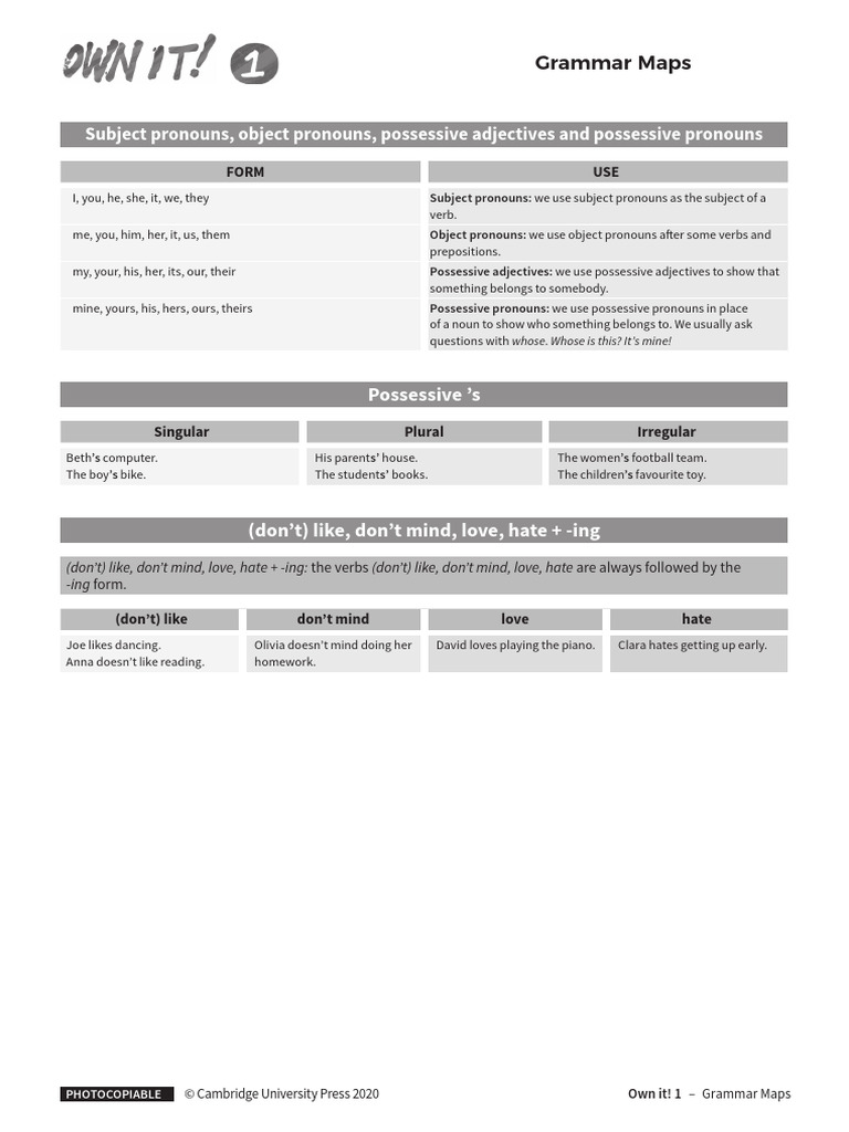 Grammar Map5 | PDF