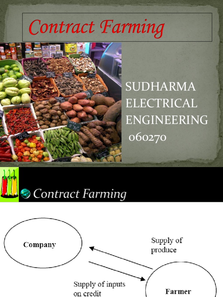 Contract Farming | PDF | Agriculture | Farmer