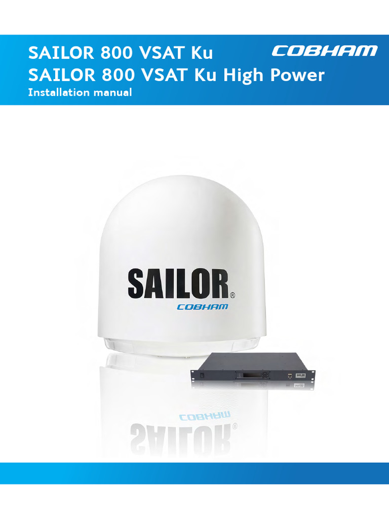 SAILOR 800 VSAT Ku Installation Guide | PDF | Very Small Aperture ...