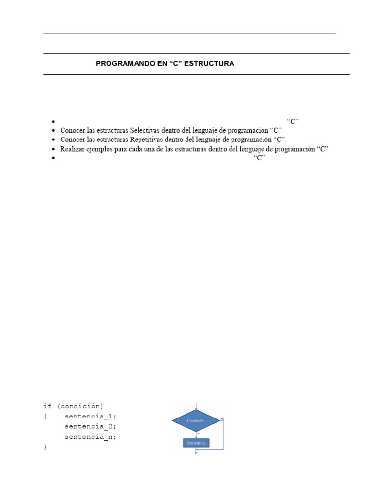 Estructuras de Control en C | PDF | Desarrollo de software | Ingeniería ...