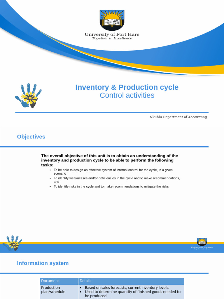 10.2. IP Cycle - Control Activities | PDF | Inventory | Warehouse